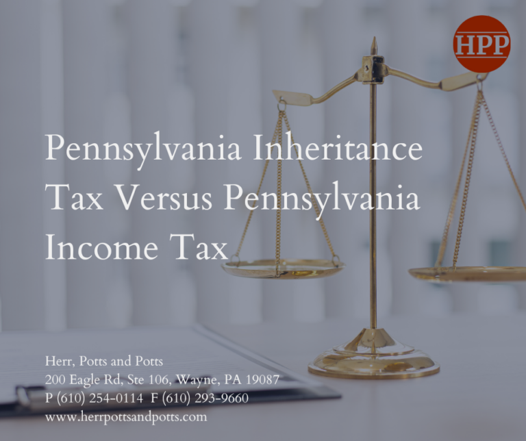 PA Inheritance Tax vs PA Income Tax - Herr Potts and Potts